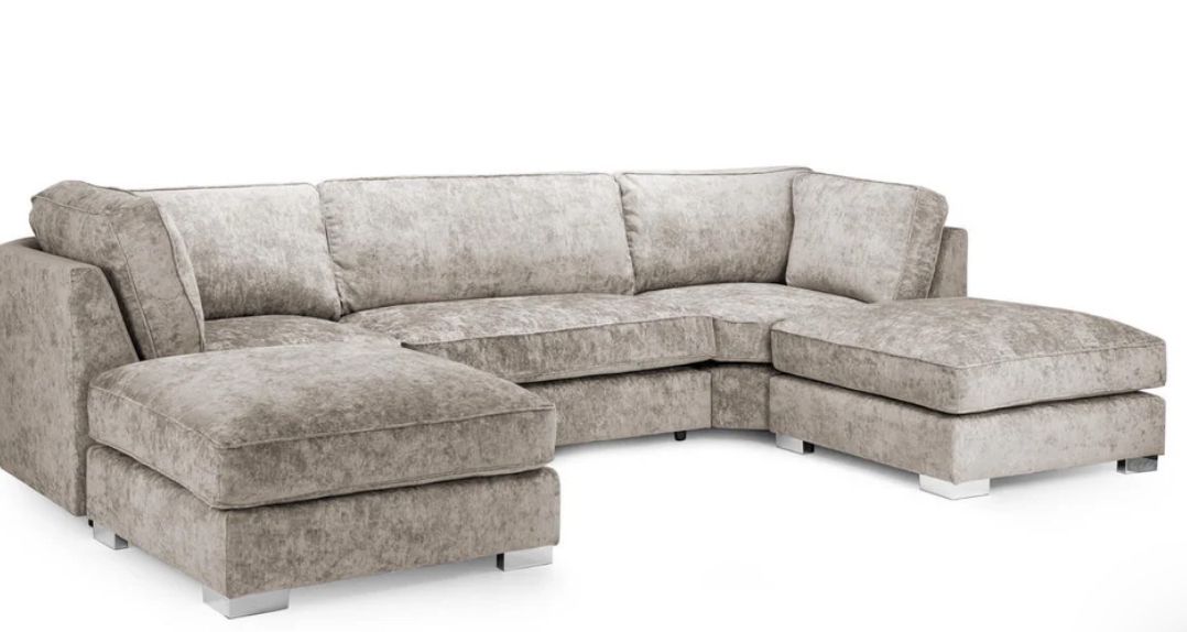 U Shape corner sofa high back (truffle) – AMF FURNITURE