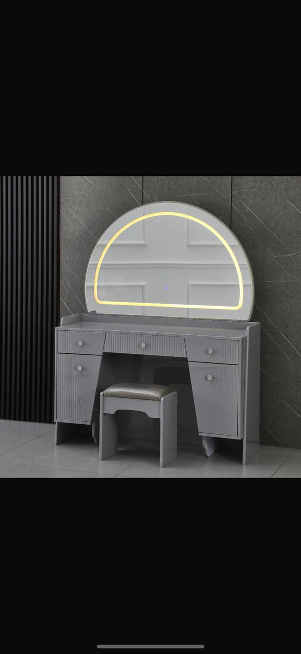 High gloss dressing table half moon style – AMF FURNITURE